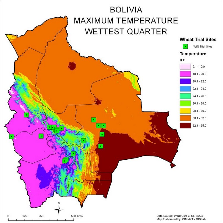 Bolivia Climate Map